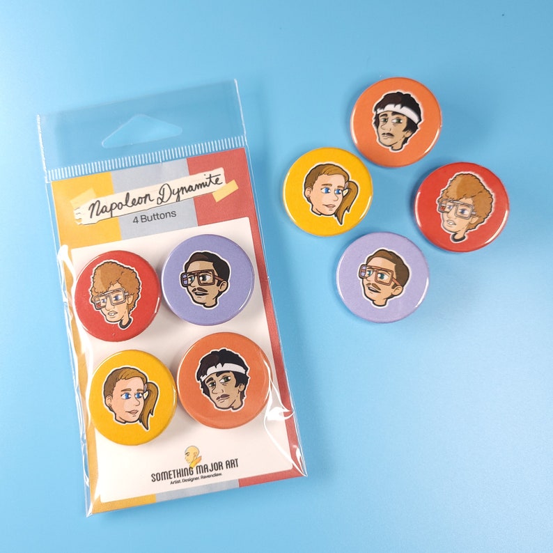 Napoleon Dynamite Button Pack Chibi Cute Cute Cartoon Gift - Etsy