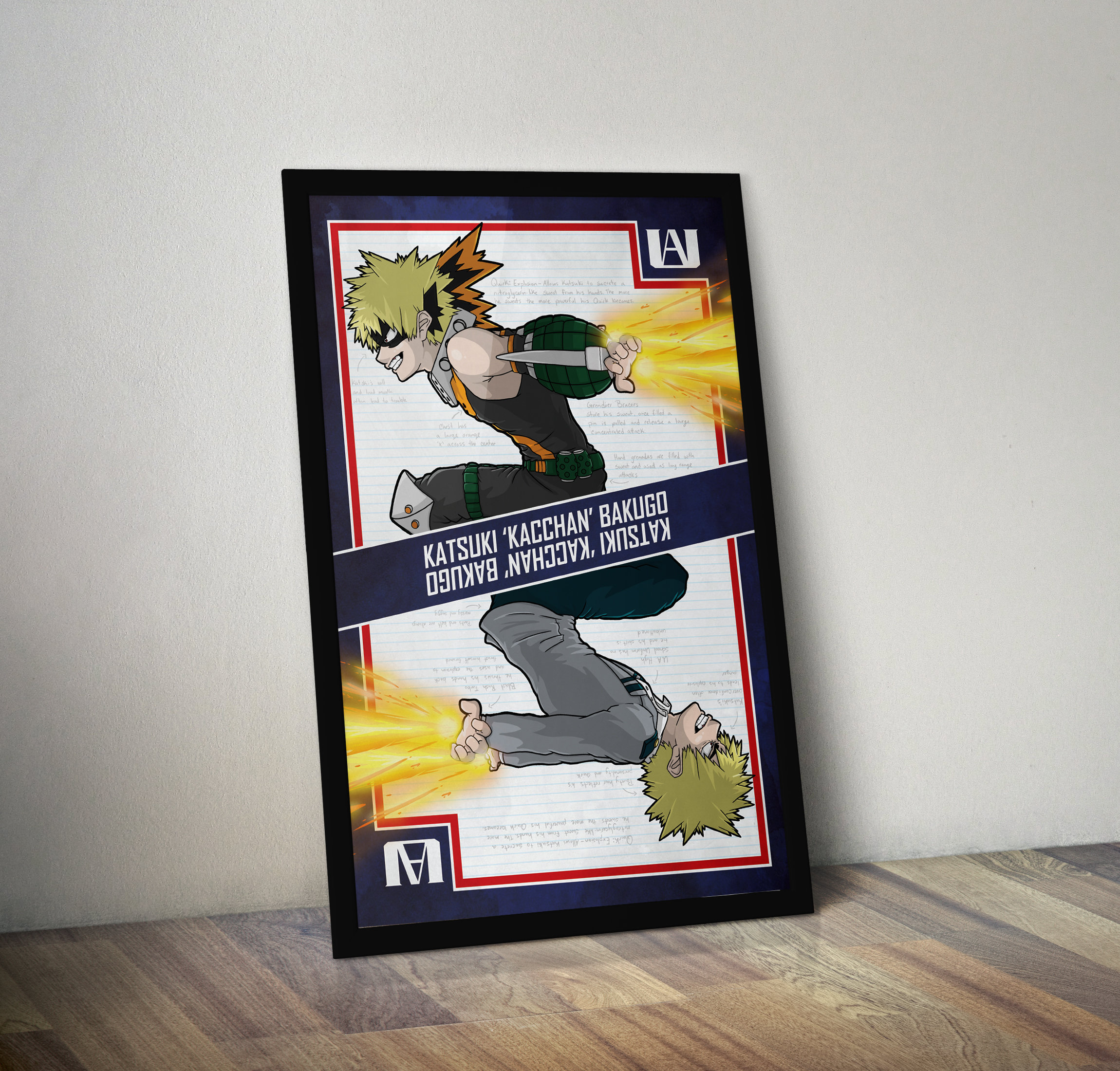 Manga My Hero Academia Katsuki Bakugo Poster Boku No Hero MHA Wall Art ...