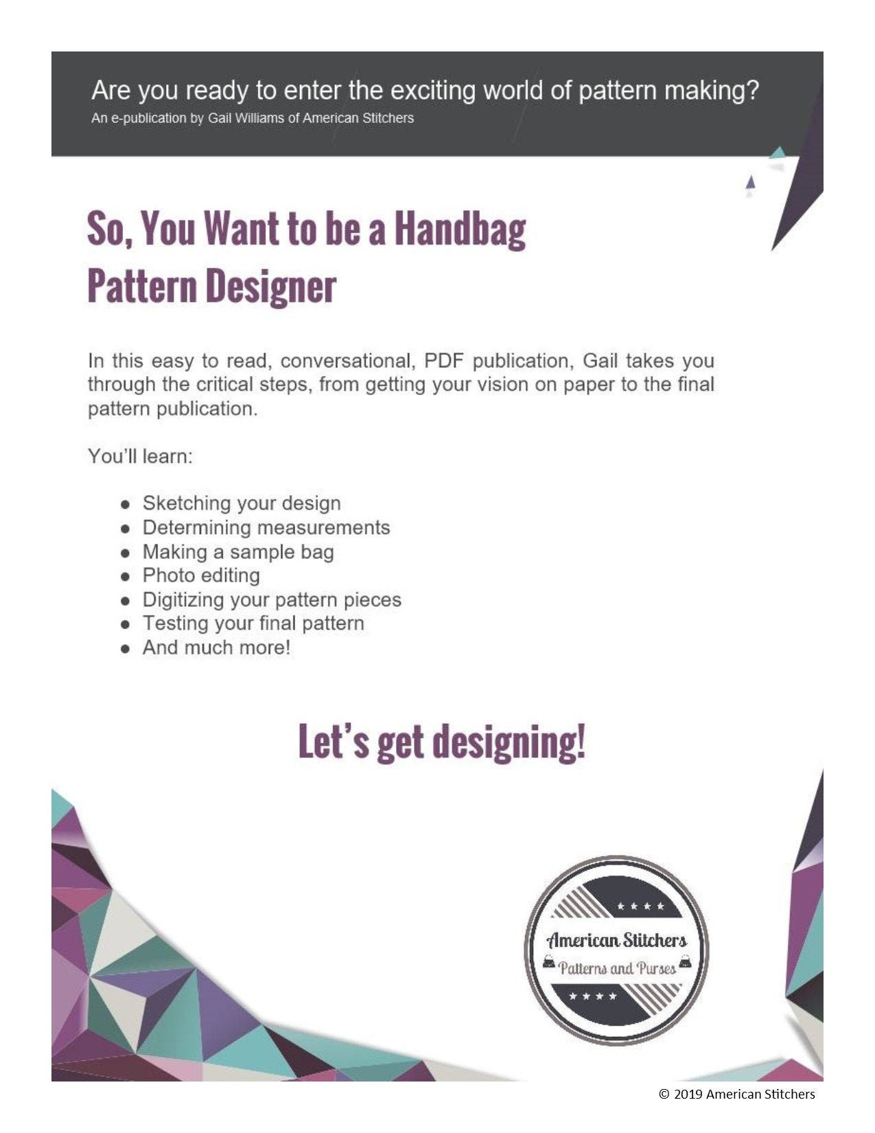 Purse Making, Bag Pattern Making Ebook, PDF Pattern Making, Making a ...