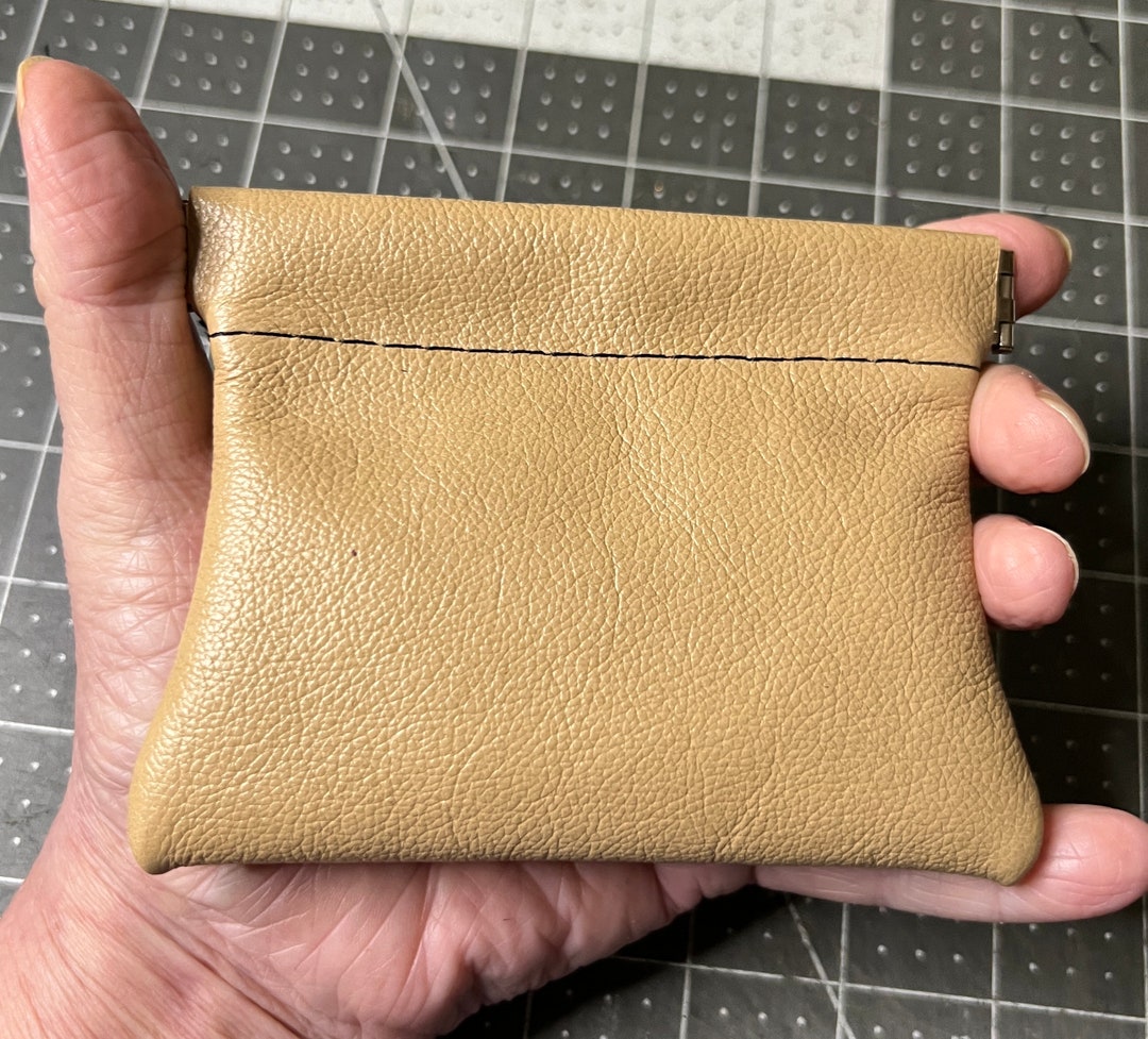 Leather Card Pouch, Squeeze Open Card Case, Pop Open Card Case, Ear Bud ...