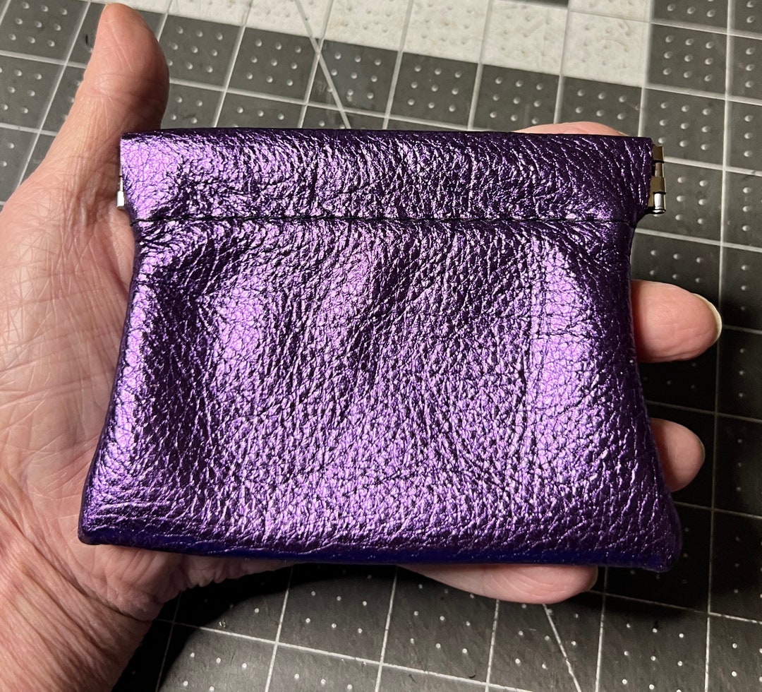 Leather Card Pouch, Squeeze Open Card Case, Pop Open Card Case, Ear Bud ...