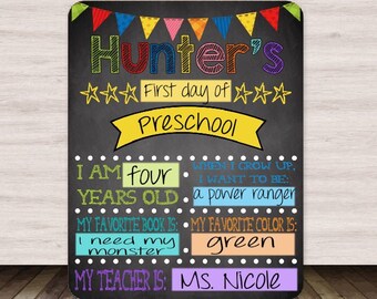 First Day of School-dry Erase Board - Etsy