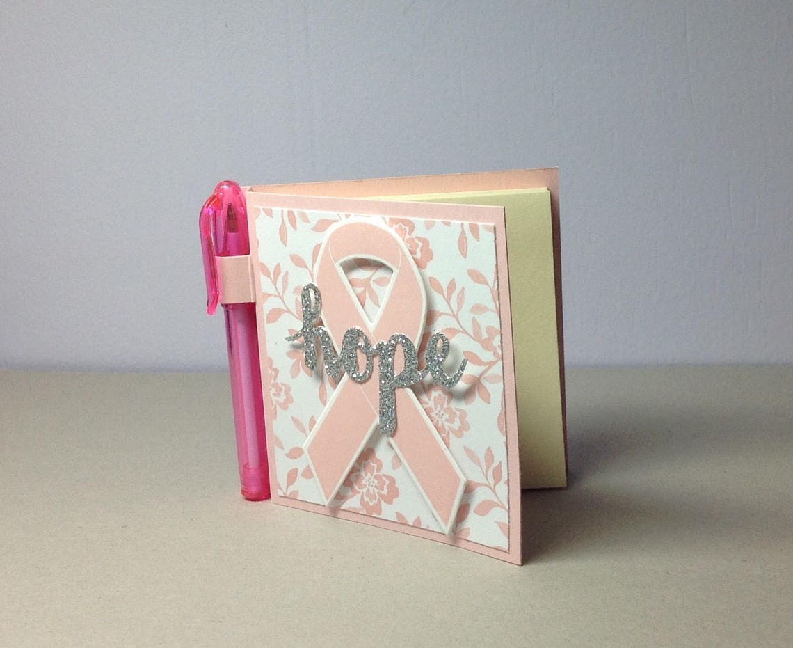 Pink Cancer Ribbon Post-it Notepad With Mini Pen Breast - Etsy