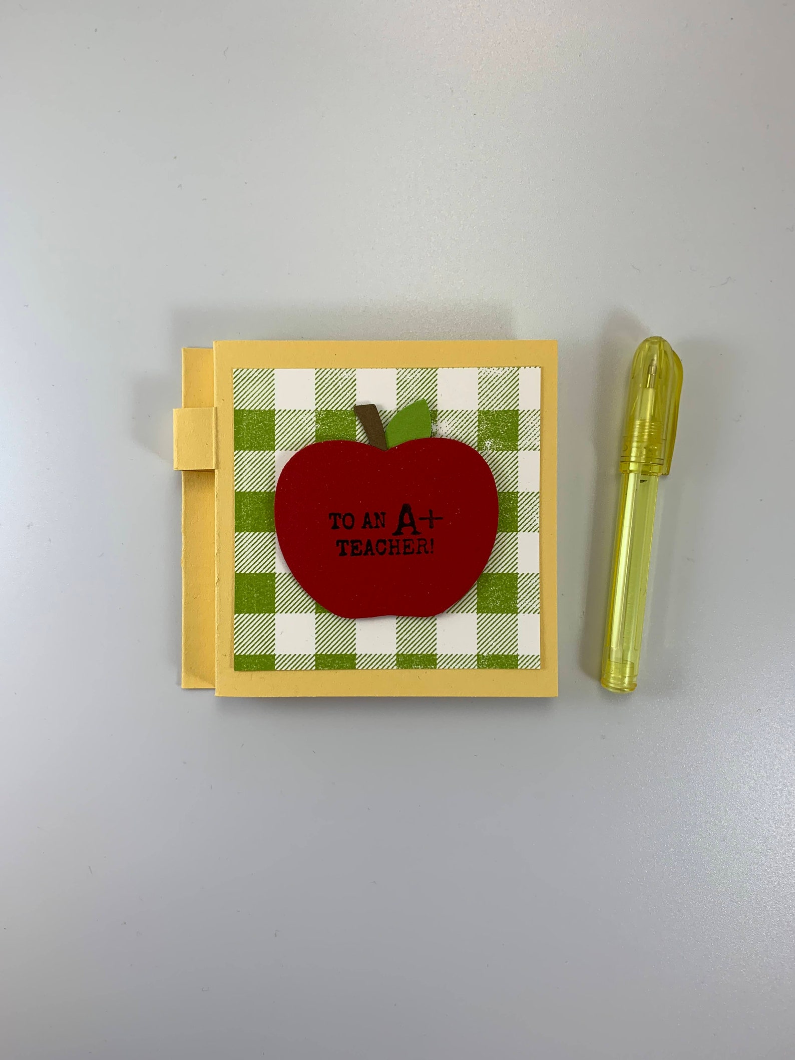 Back to School Apple Sticky Note Pad Holder - A+ Teacher Gift - Fall ...