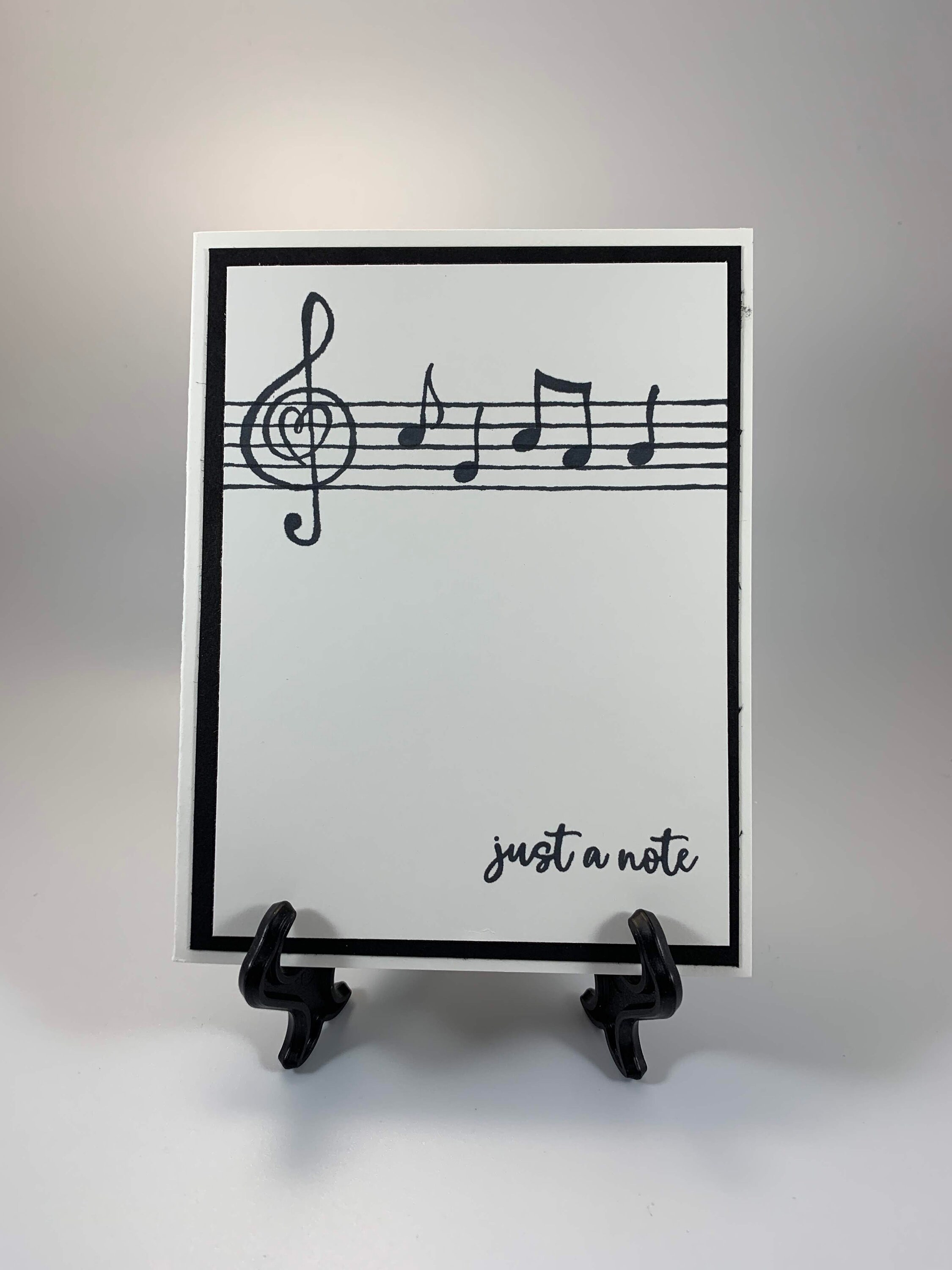 Just a Note Handmade Greeting Card - Music Teacher, Music Lover Note ...