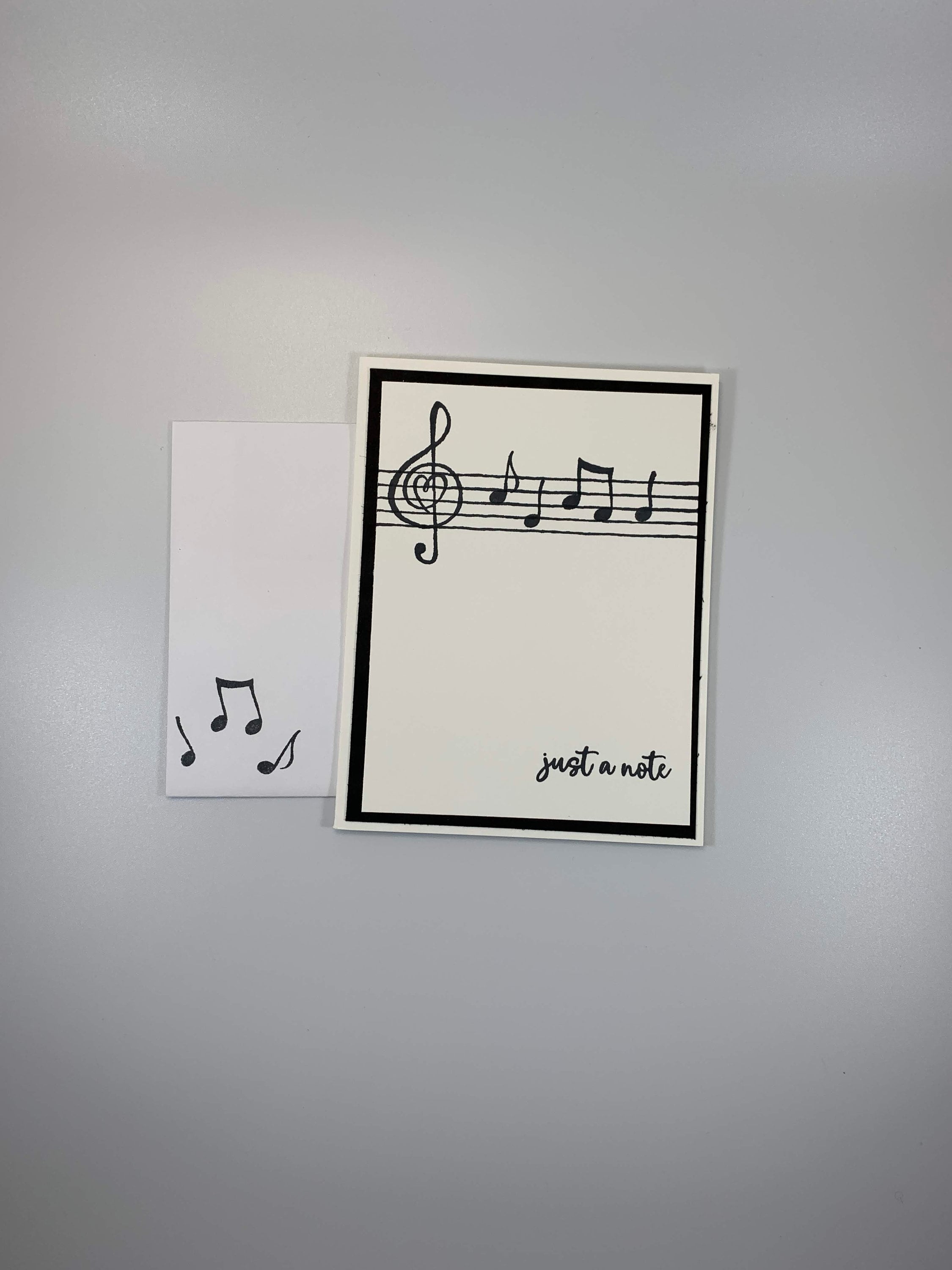 Just a Note Handmade Greeting Card - Music Teacher, Music Lover Note ...