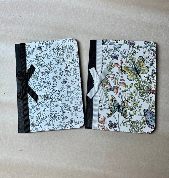 Butterflies & Flowers Mini Notebooks Set of 2 Lined Small | Etsy