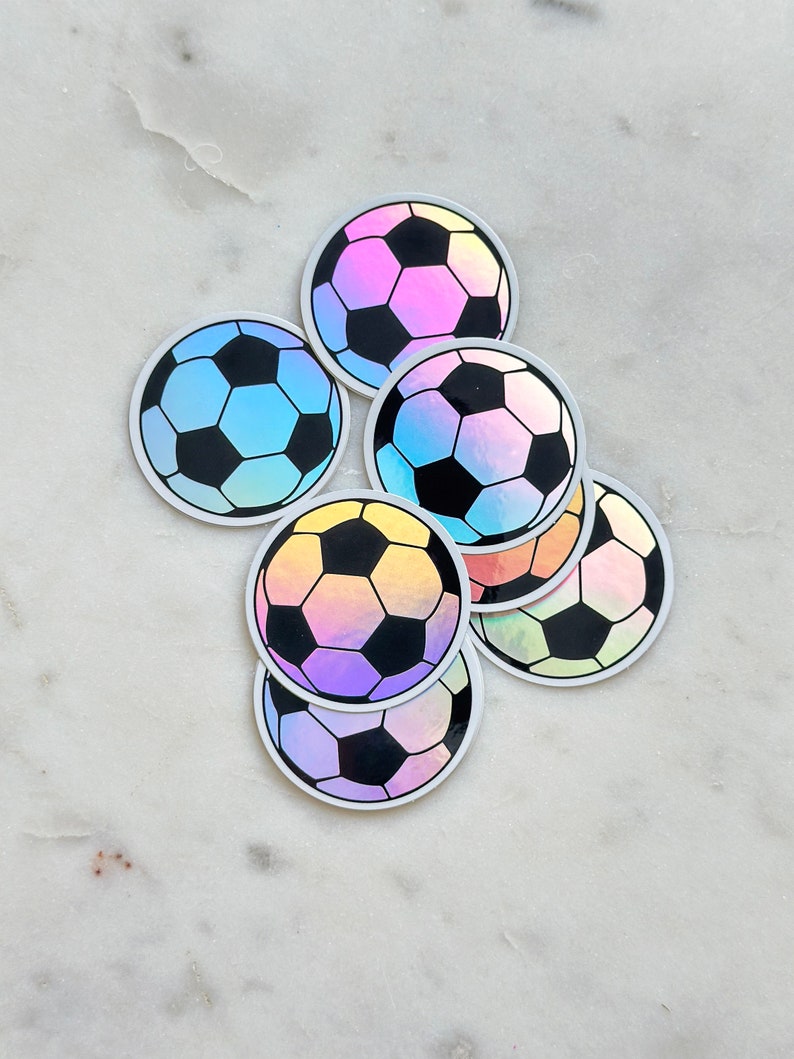 Holographic | Soccer Ball | 1 Sticker | Soccer - Etsy