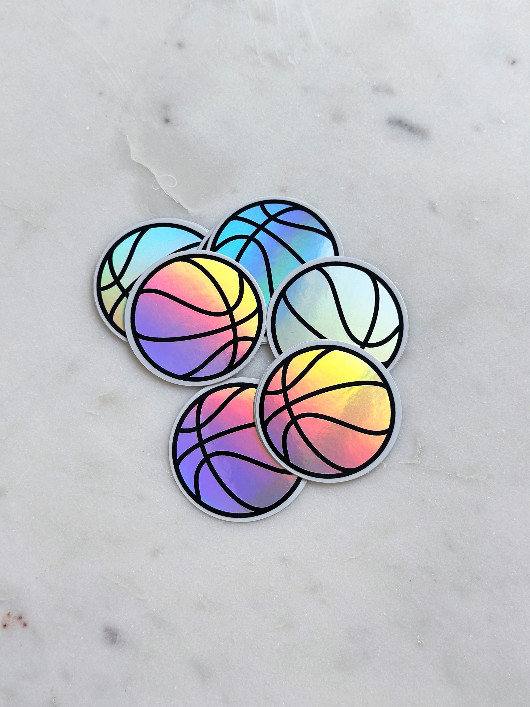 Holographic | Basketball | Sticker | Basketball - Etsy