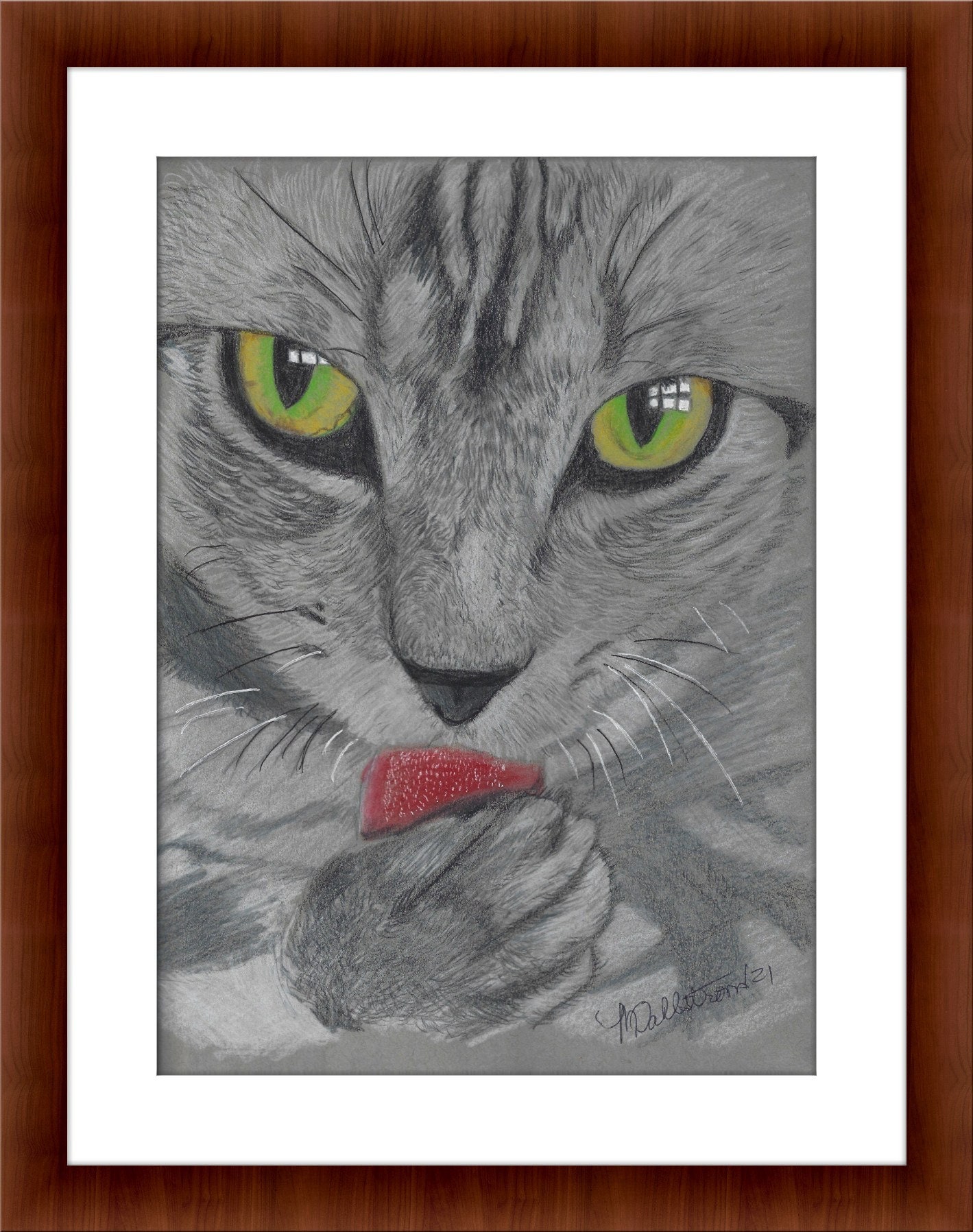 Fine Art PRINT of My Original Cat Drawing - Etsy