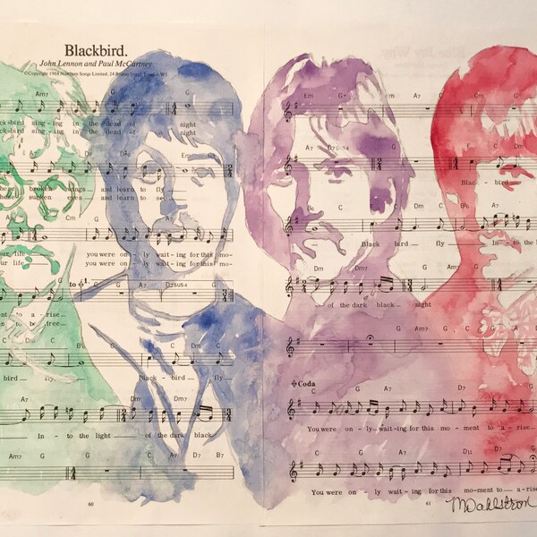 Beatles Painting - Etsy