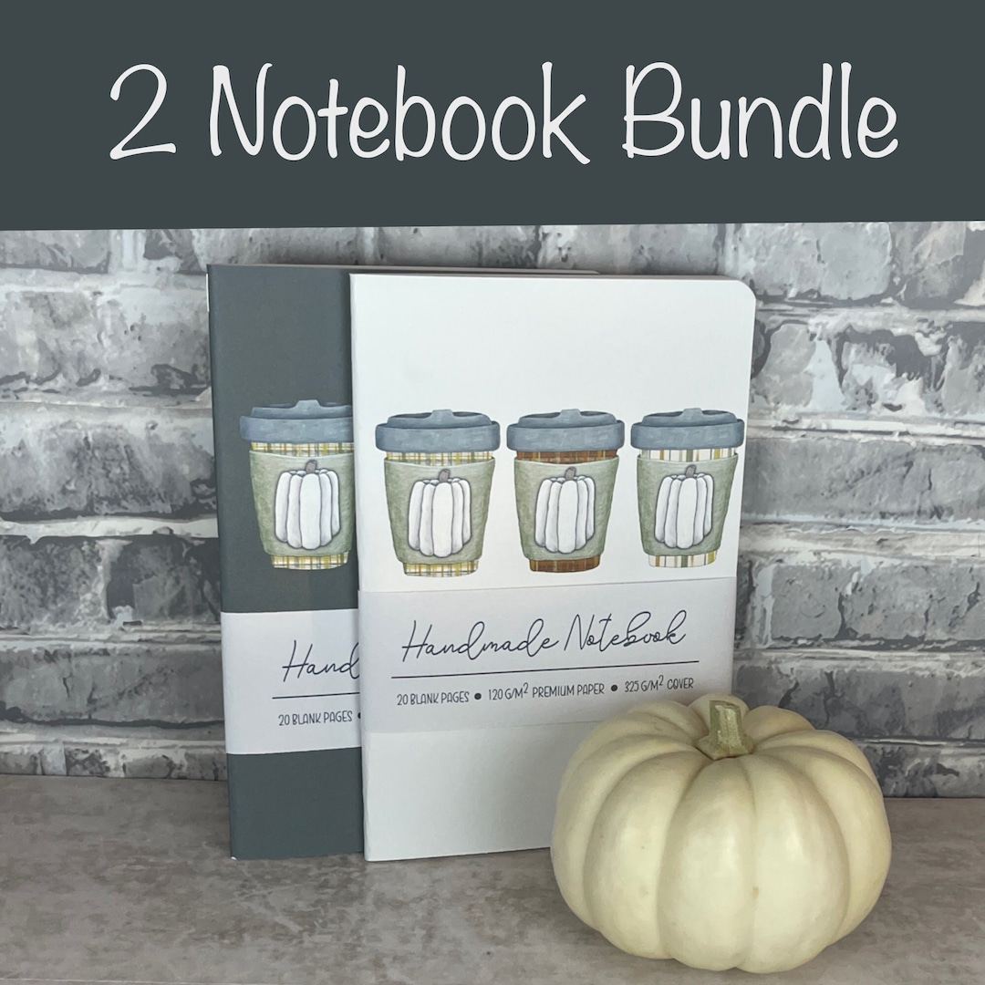 Handmade Saddle Bound Notebooks Pumpkin Spice Trio 2 Notebook Bundle - Etsy
