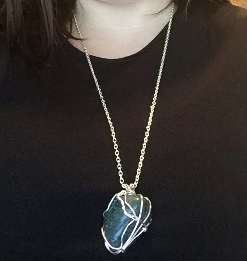 Tumbled Stone Wire Wrapped Pendants Wire Wrapped Stone - Etsy