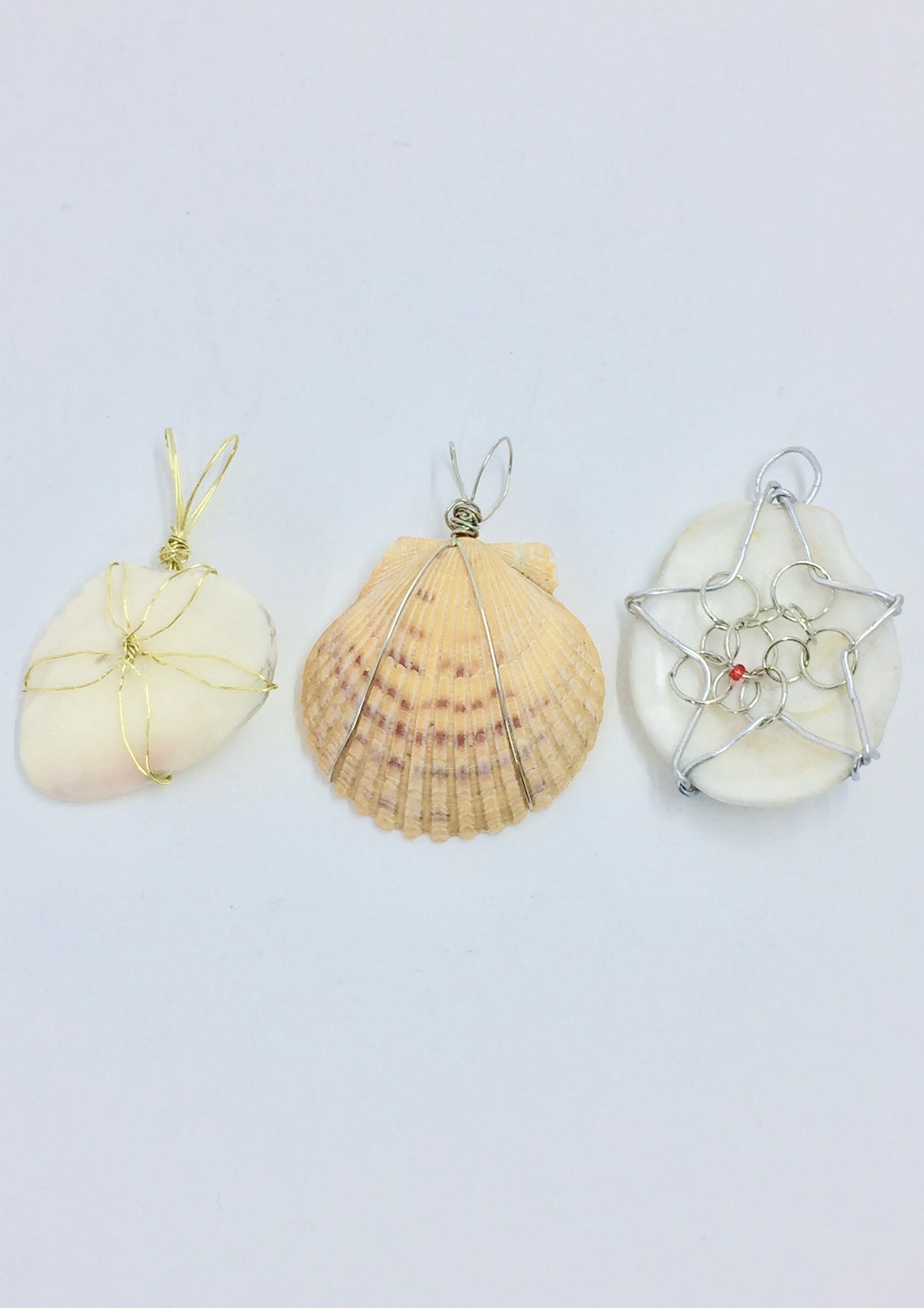 One of a Kind Wire Wrapped Shell Pendants Wire Wrapped | Etsy