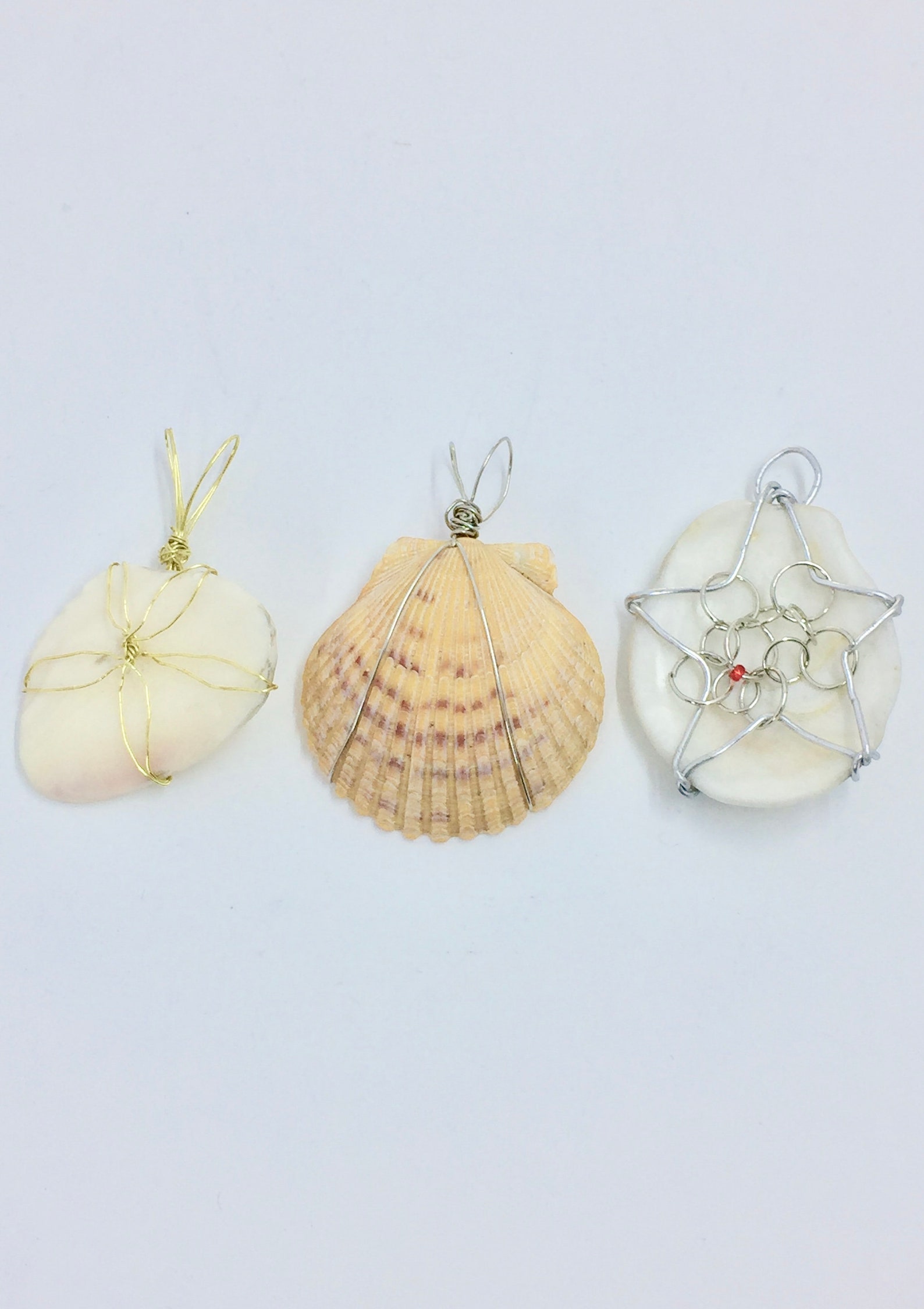 One of a Kind Wire Wrapped Shell Pendants Wire Wrapped - Etsy