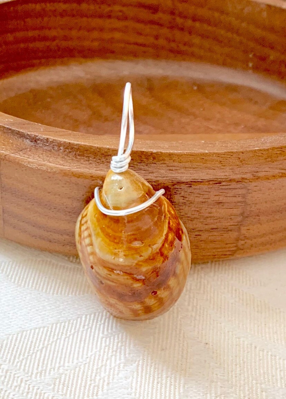 Wire Wrapped Shell Pendants Resin Seashell Jewelry Ocean - Etsy