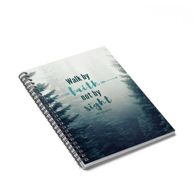 Walk by Faith Not by Sight Faith Journal Spiral Notebook Ruled Line - Etsy