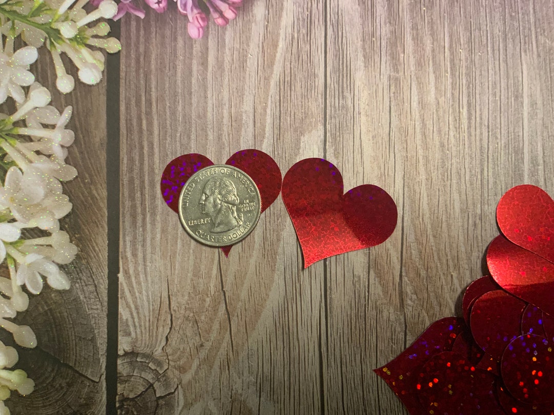 Clearance Sale Heart Confetti , 100 Foil Heart Confetti - Etsy