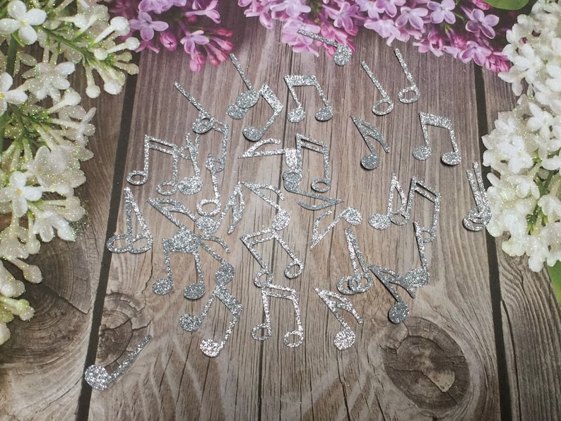 Music Notes Glitter Gold Party Teacher Music Musical Confetti - Etsy