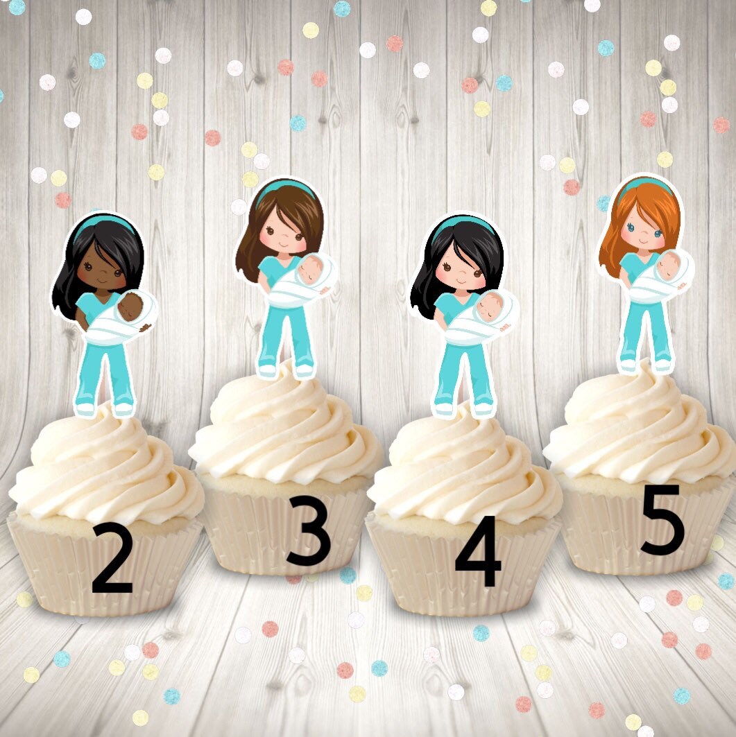 Nicu Nurse Cupcake Toppers Graduation Nicu Nurse Decor Nicu - Etsy