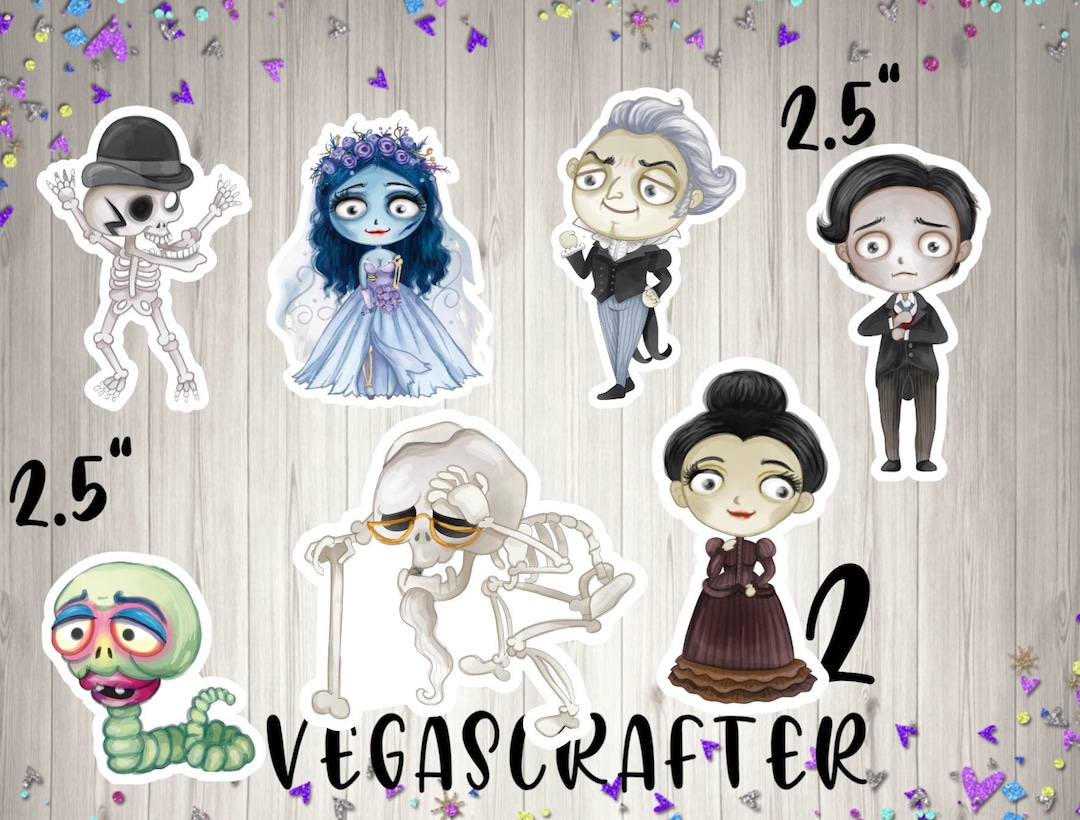 The Corpse Bride Stickers , One Set Stickers - Etsy