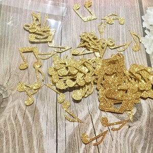 Music Notes Glitter Gold Party Teacher Music Musical Confetti - Etsy
