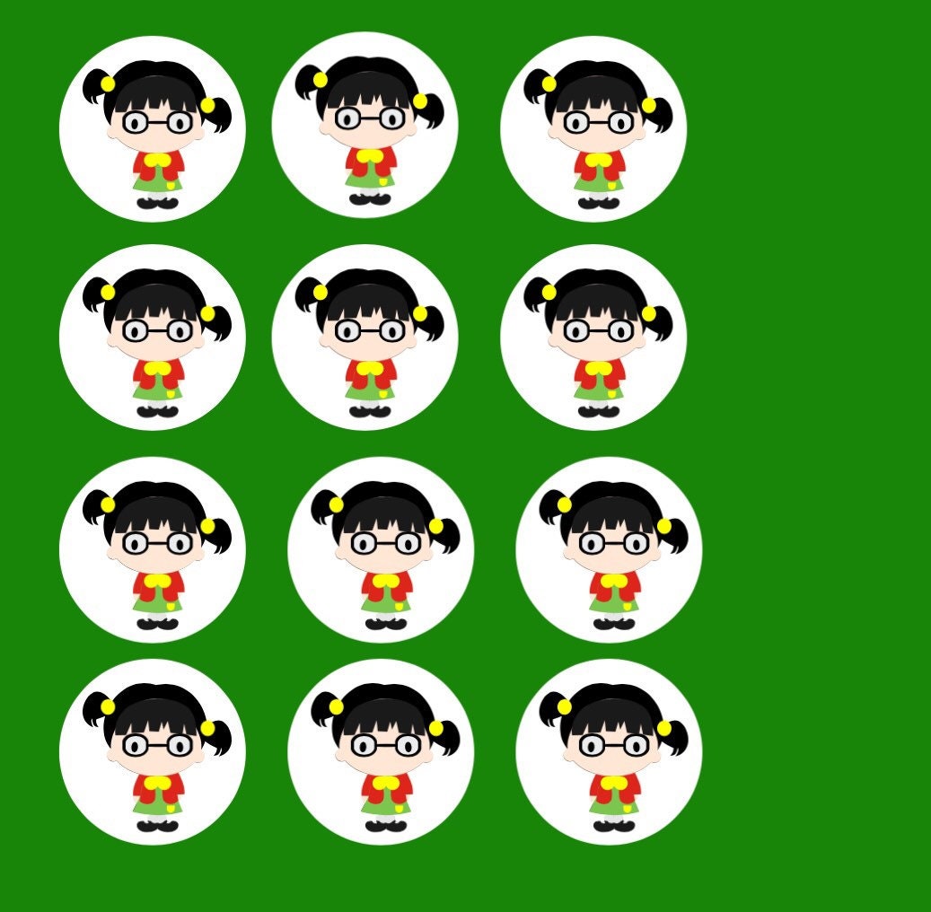 La chilindrina circle stickers 2 circle stickers tv | Etsy