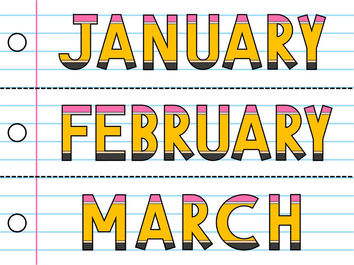 Pencil Flip Calendar | Classroom Flip Calendar | Composition Notebook ...