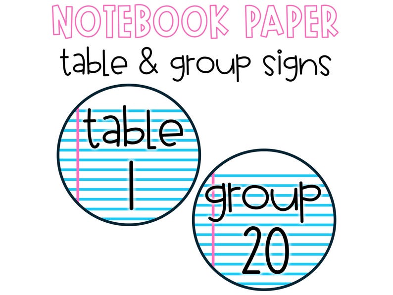 Classroom Table Number Signs | Group Number Signs | Composition ...