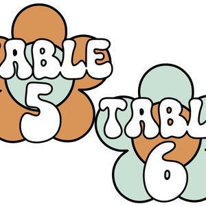 Classroom Table Signs | Classroom Table Number Signs | Groovy Retro ...