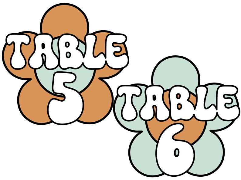 Classroom Table Signs | Classroom Table Number Signs | Groovy Retro ...