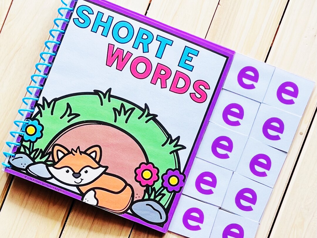 Phonics Adapted Book CVC Short E Words Hands on Interactive - Etsy