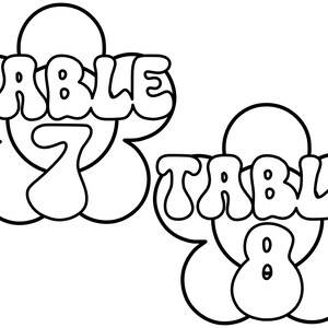 Classroom Table Signs | Classroom Table Number Signs | Groovy Retro ...