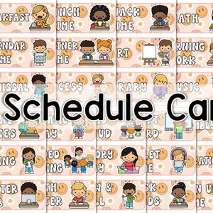 Groovy Retro Schedule Cards With Pictures | Groovy Retro Classroom ...