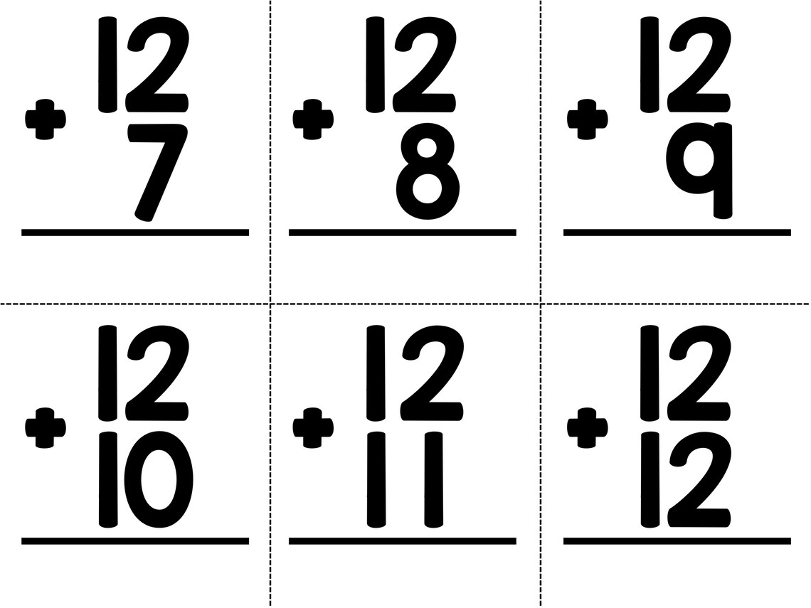 Addition Flash Cards | Printable Flashcards for Kids | Printable ...