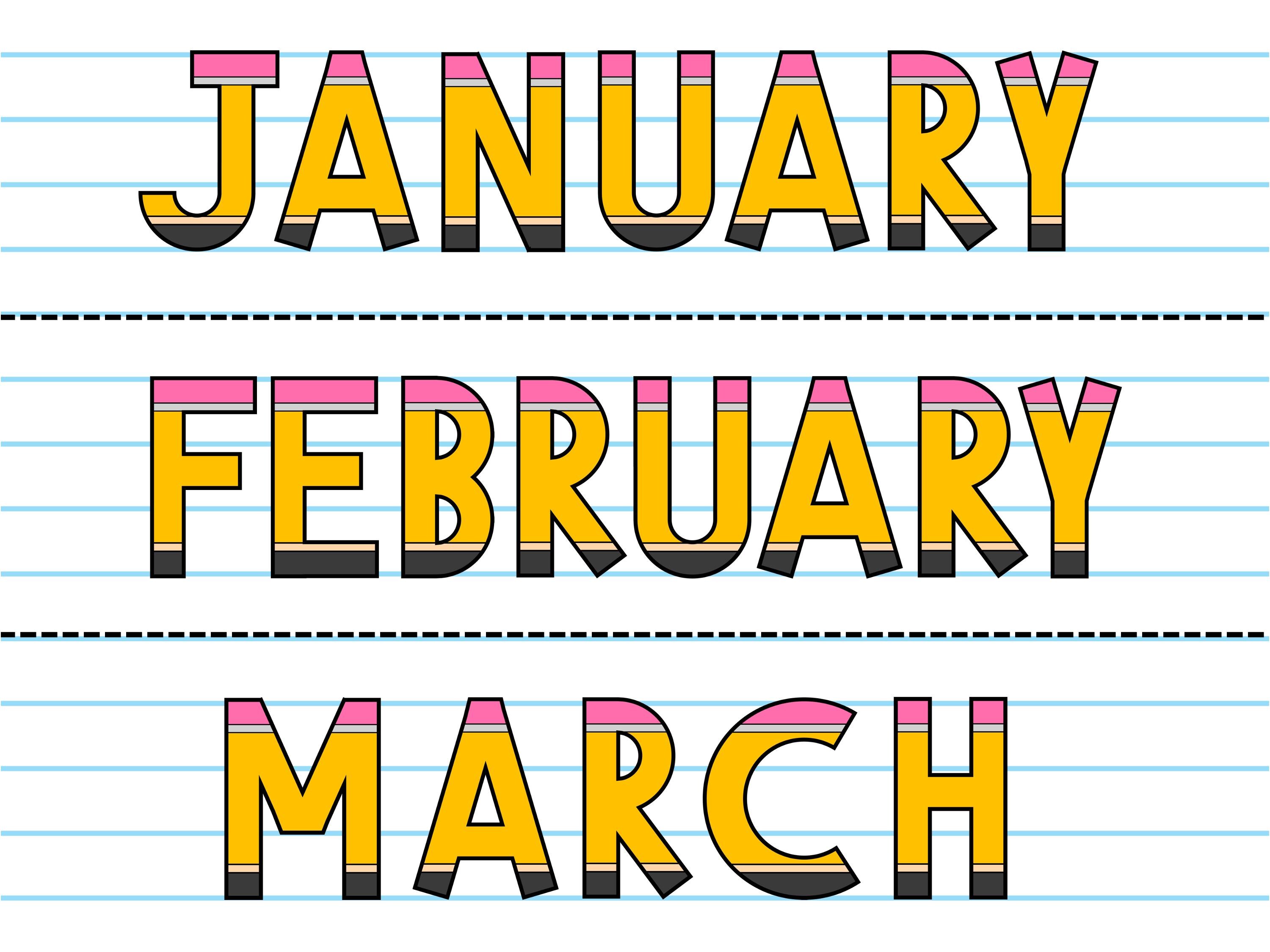 Pencil Flip Calendar | Classroom Flip Calendar | Composition Notebook ...