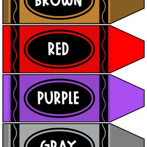 Crayon Color Posters and Labels for Classrooms | Crayon Classroom Decor ...