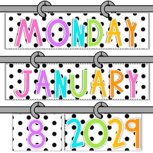 Daily Flip Calendar | Rainbow Flip Calendar | Polka Dot Calendar ...