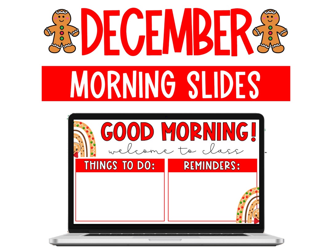 December Morning Slides for Classroom Powerpoint Google Slides Canva - Etsy