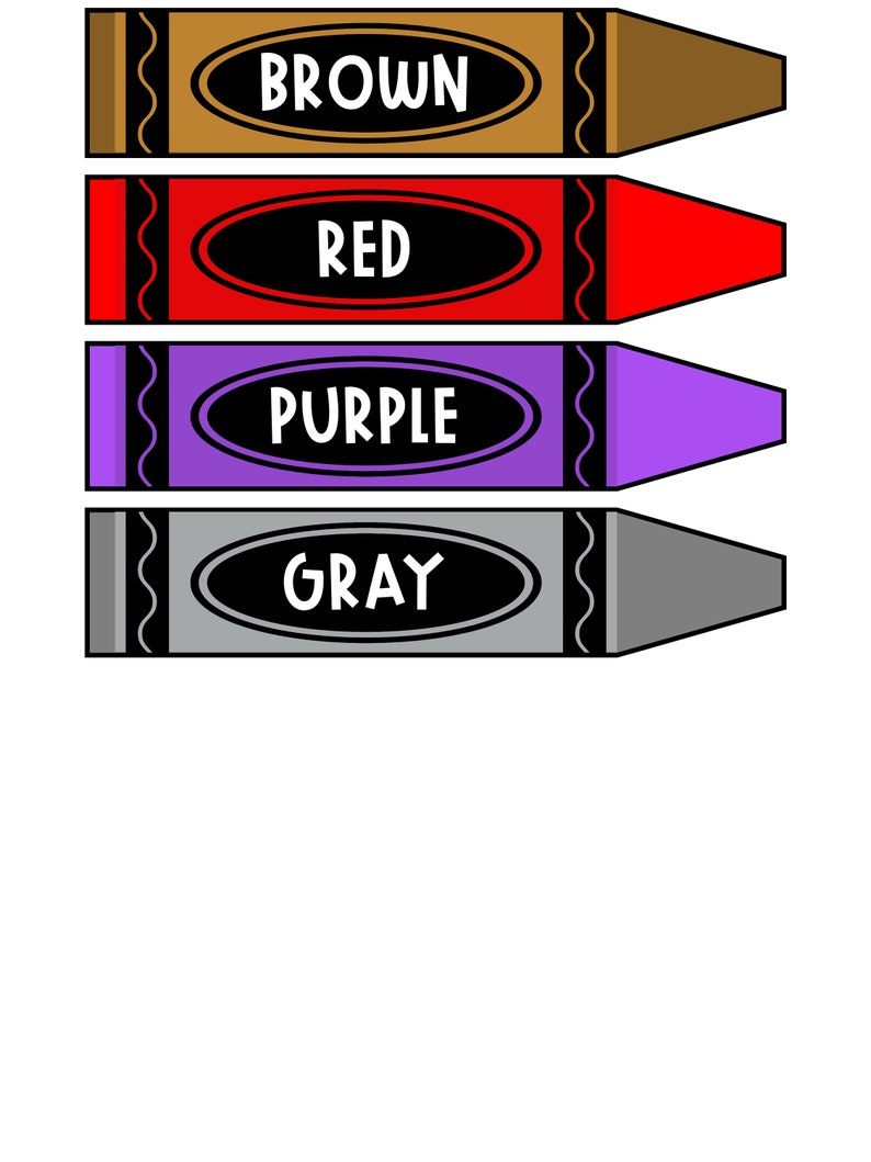 Crayon Color Posters and Labels for Classrooms Crayon Classroom Decor ...