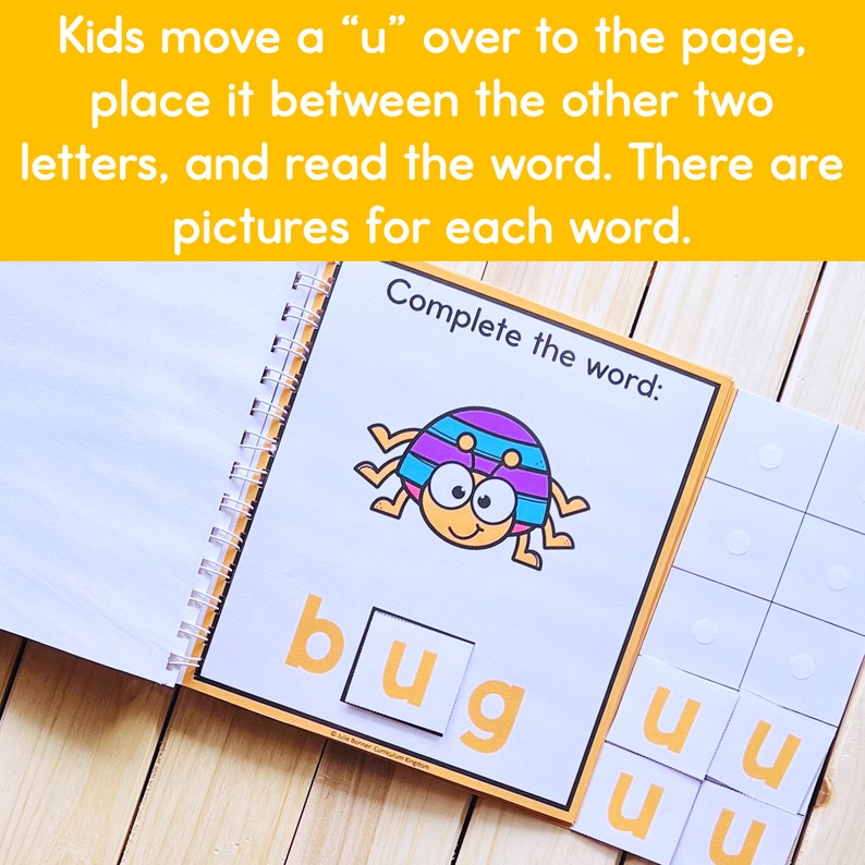 Phonics Adapted Books Errorless CVC Words Hands on Interactive Books ...