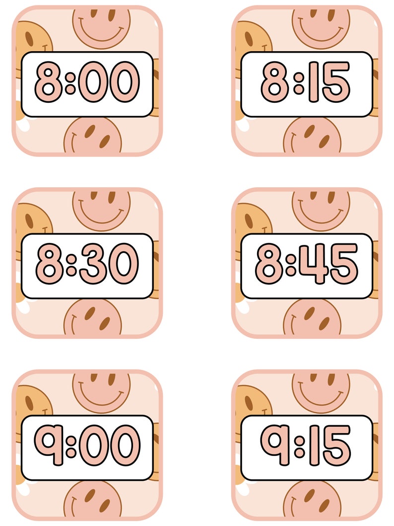 Groovy Retro Schedule Cards With Pictures | Groovy Retro Classroom ...
