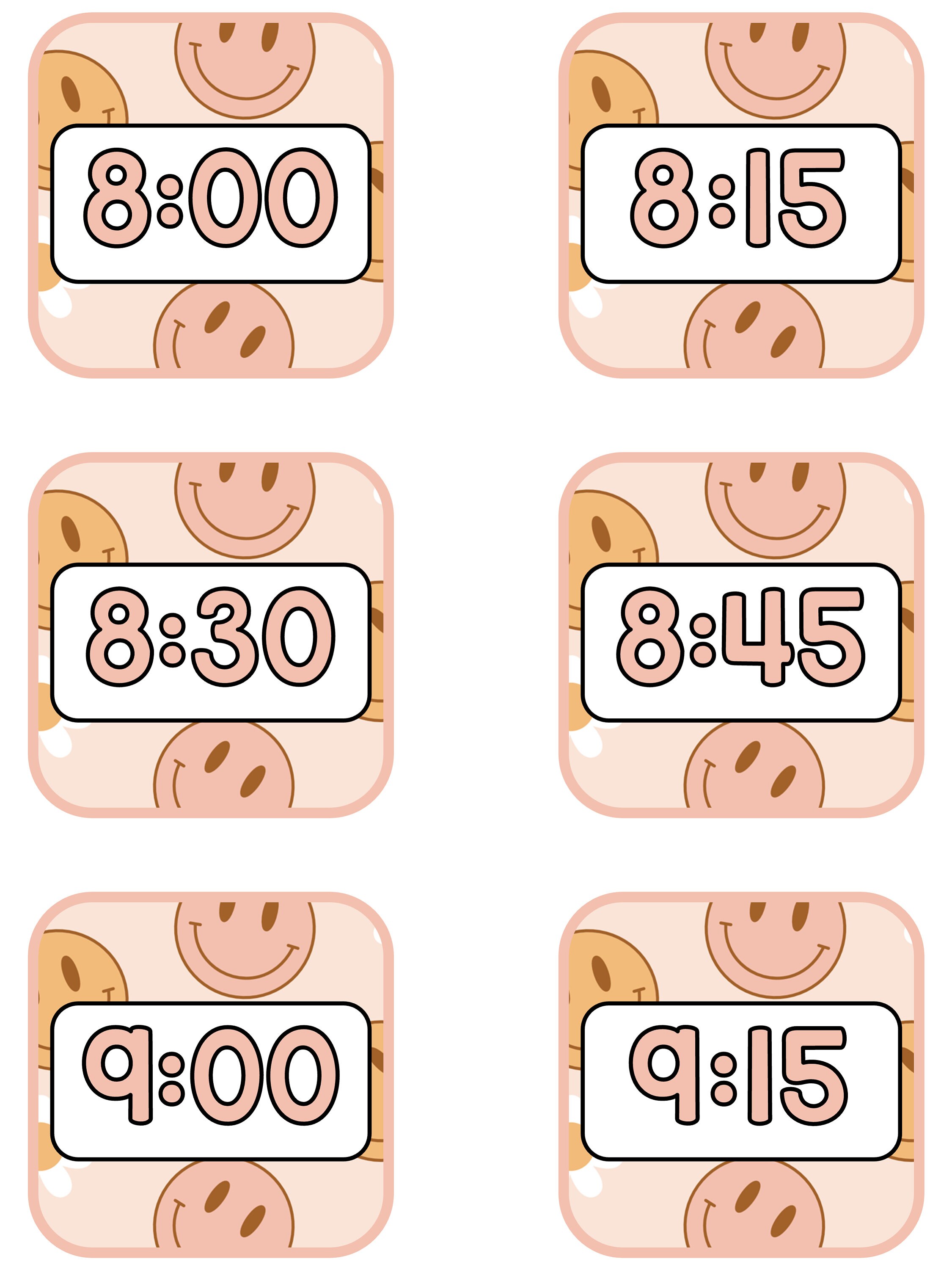 Groovy Retro Schedule Cards With Pictures Groovy Retro Classroom Decor ...