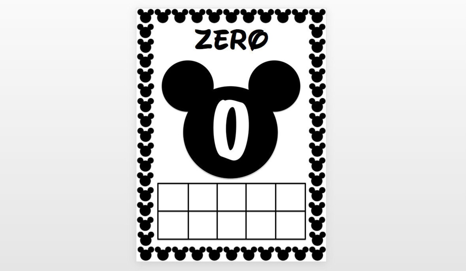 Mickey Mouse Classroom Decor Number Posters 0-20 | Etsy