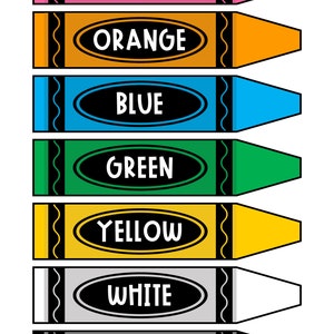 Crayon Color Posters and Labels for Classrooms | Crayon Classroom Decor ...