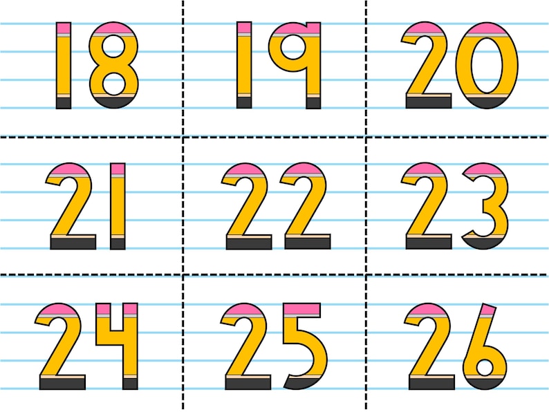 Pencil Flip Calendar | Classroom Flip Calendar | Composition Notebook ...