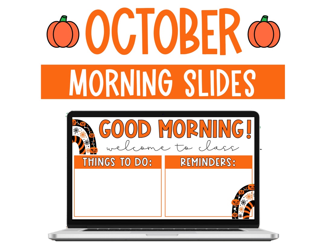 October Morning Slides for Classroom Powerpoint Google Slides Canva - Etsy