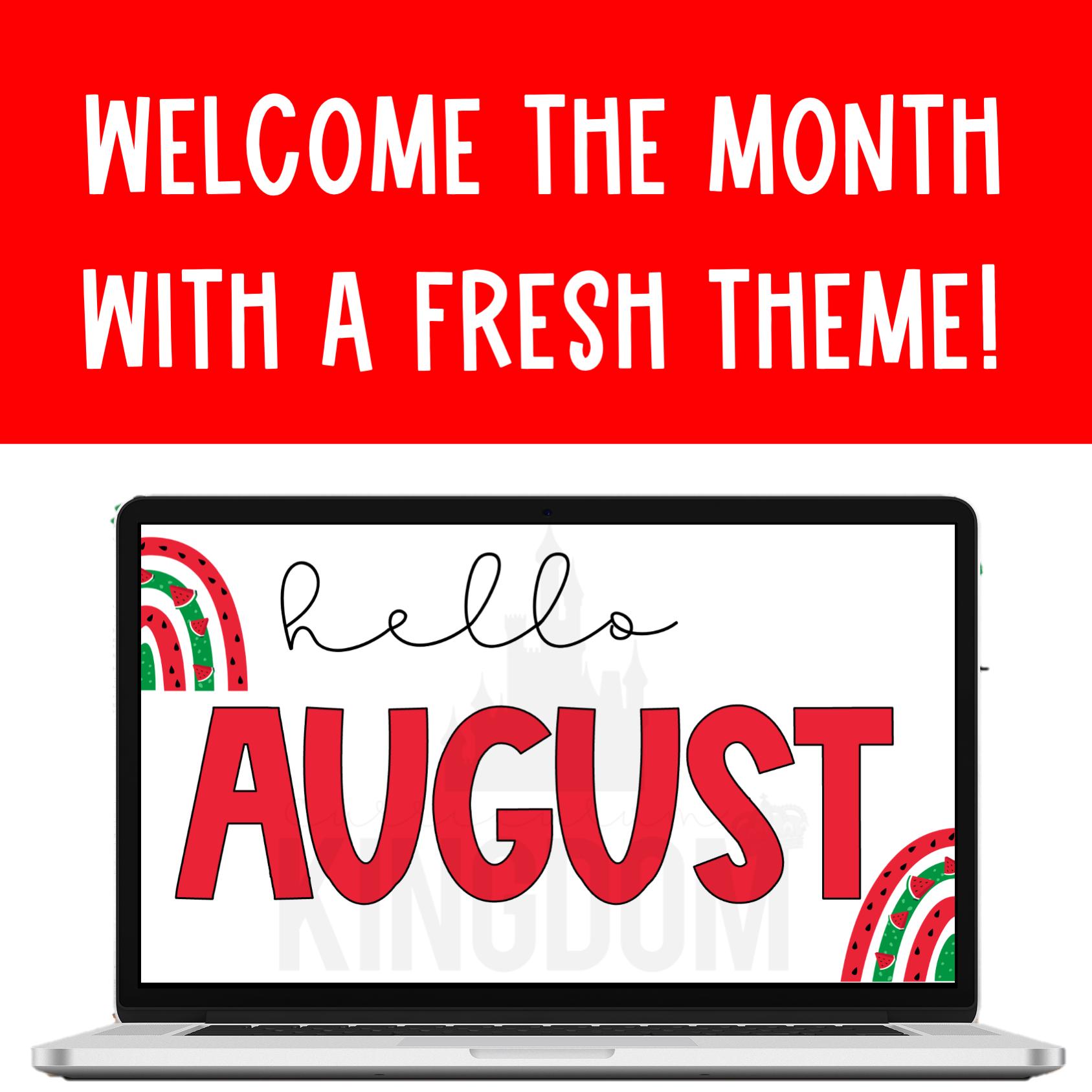 Monthly Good Morning Slides Full Year Bundle | August Good Morning ...