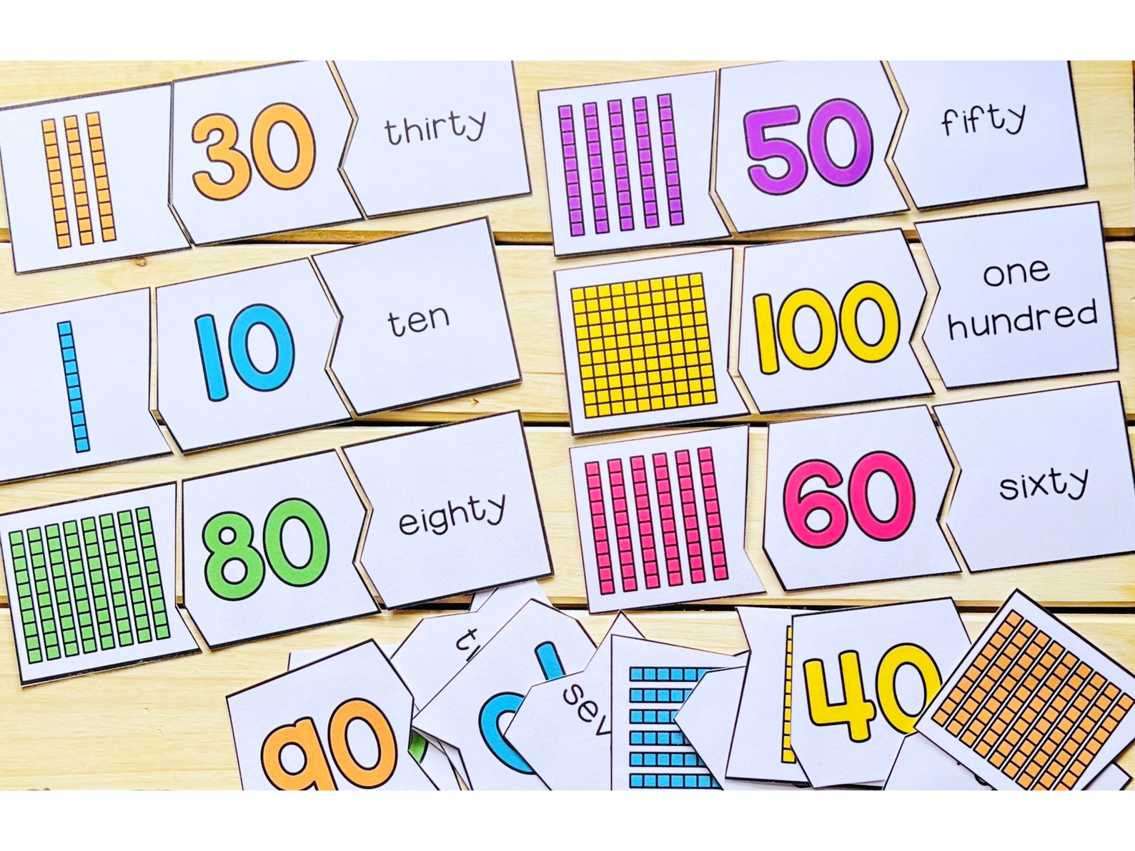 Skip Counting Puzzles Counting by 10s Printable Activity Place Value - Etsy