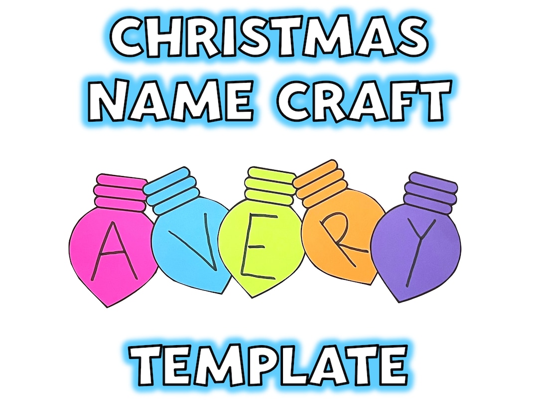 Christmas Name Craft Template | Printable Name Craft | Student Name ...